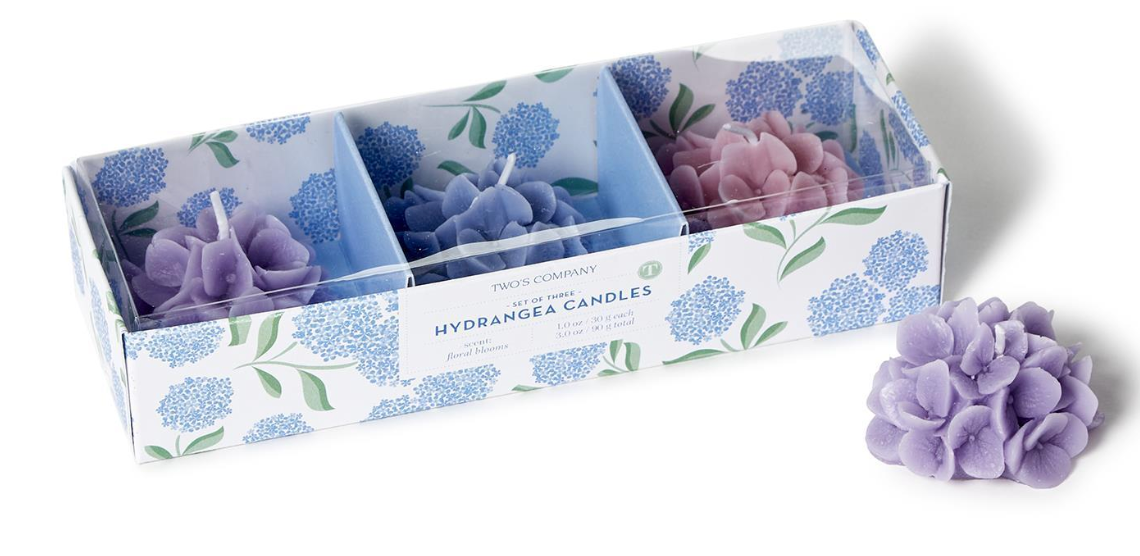 Box of 3 Hydrangea Bloom Candles – Sativa